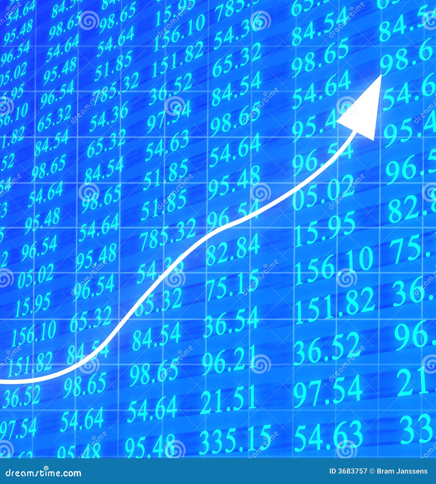 Stock numbers going up stock illustration. Illustration of success ...