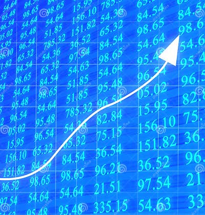 Stock numbers going up stock illustration. Illustration of success ...