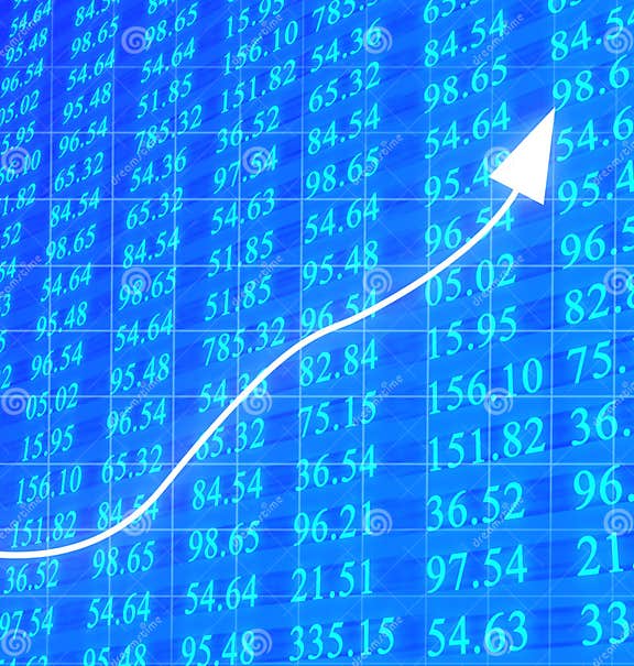 Stock numbers going up stock illustration. Illustration of success ...