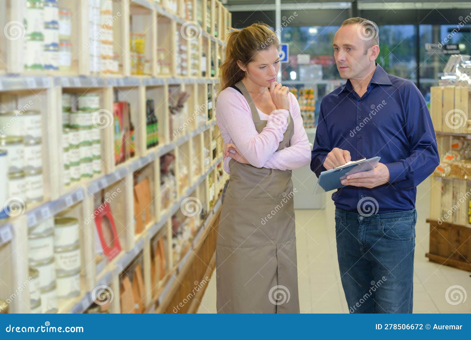 Stock and order filler stock photo. Image of conversation - 278506672