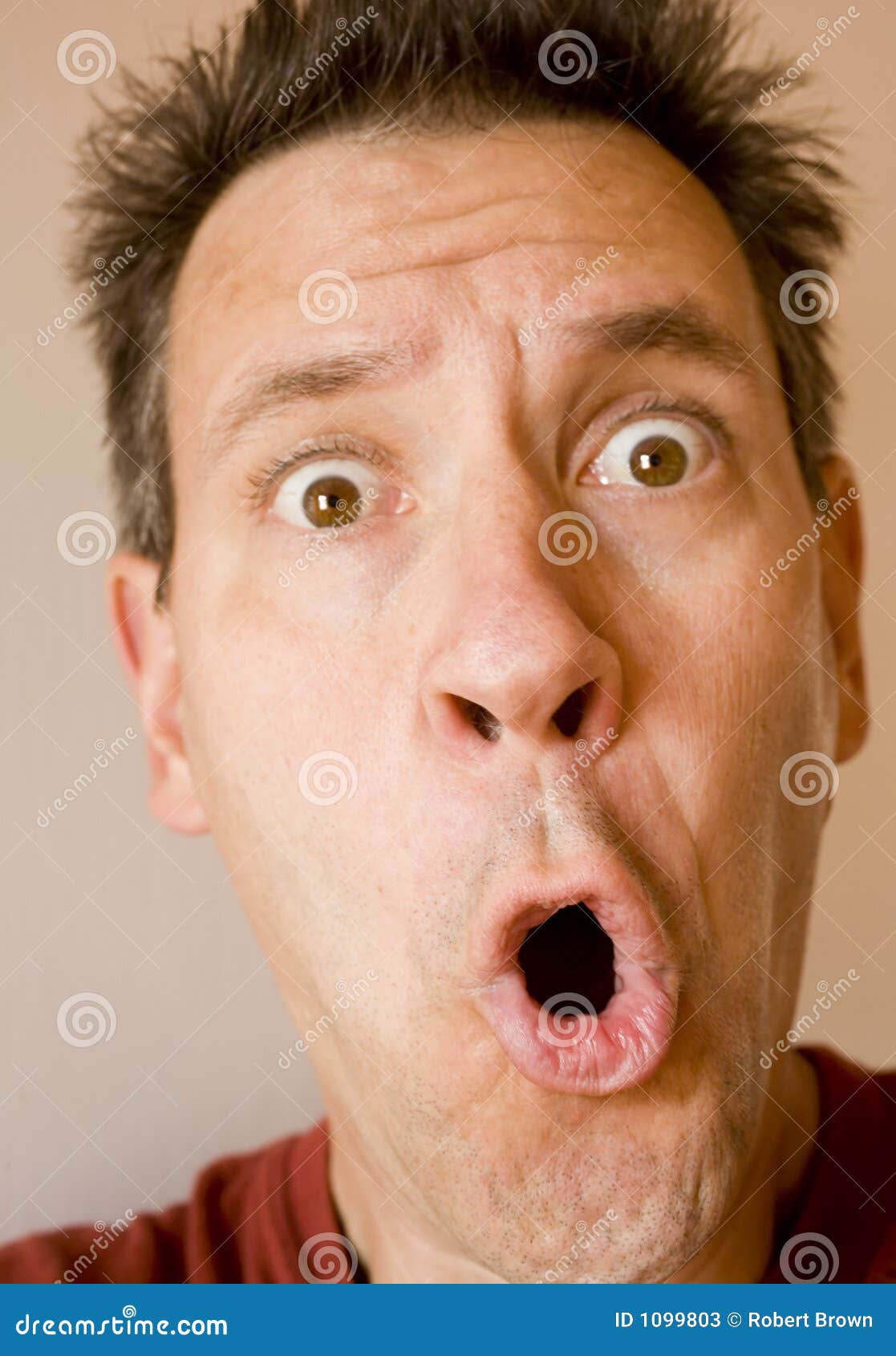 Stock Photo of an Attractive, Surprised Man Stock Image - Image of ...