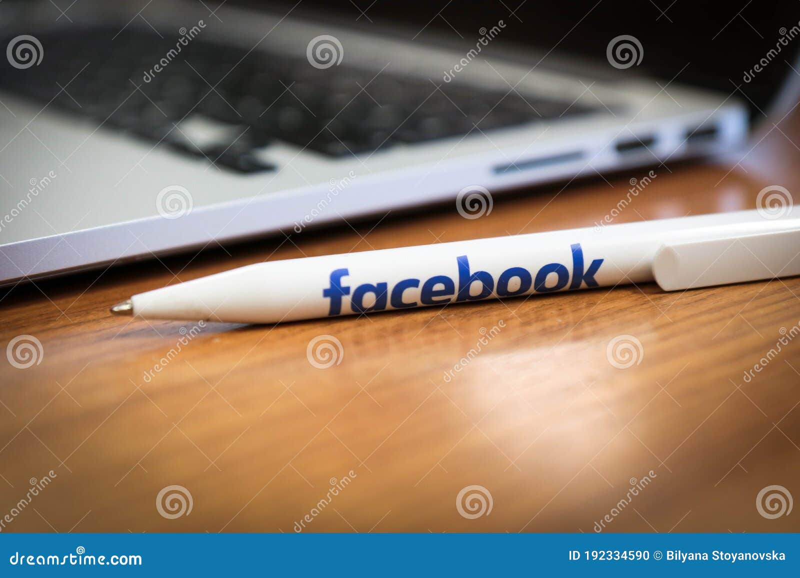Stock Photo of Facebook Logo Placed on a Pen Editorial Image - Image of ...