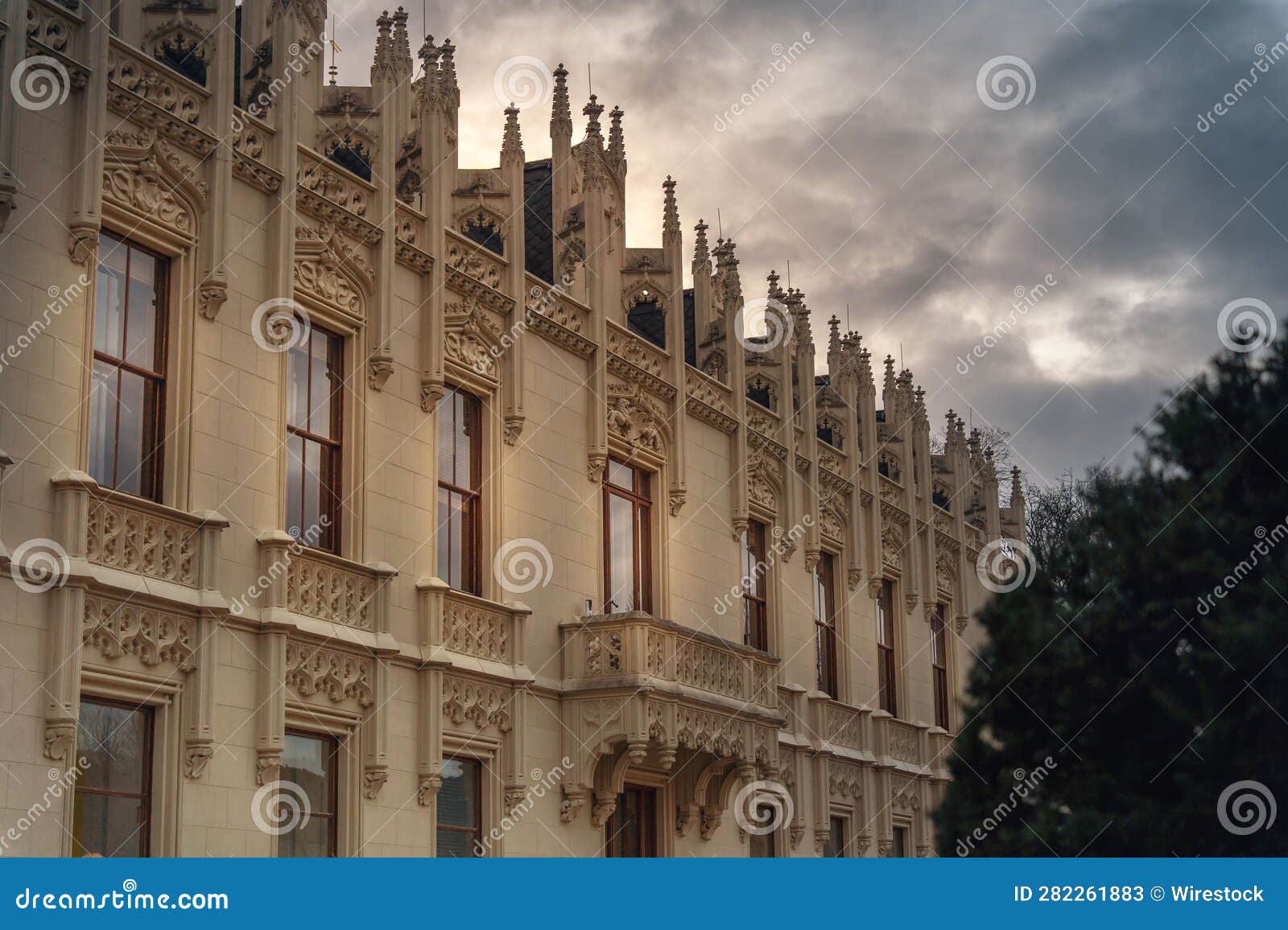 Stock Photo Features a Majestic Castle in the Foreground with Its ...