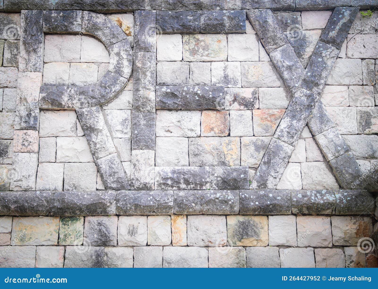 `Stone Wall with REX Text stock photo. Image of traffic - 264427952