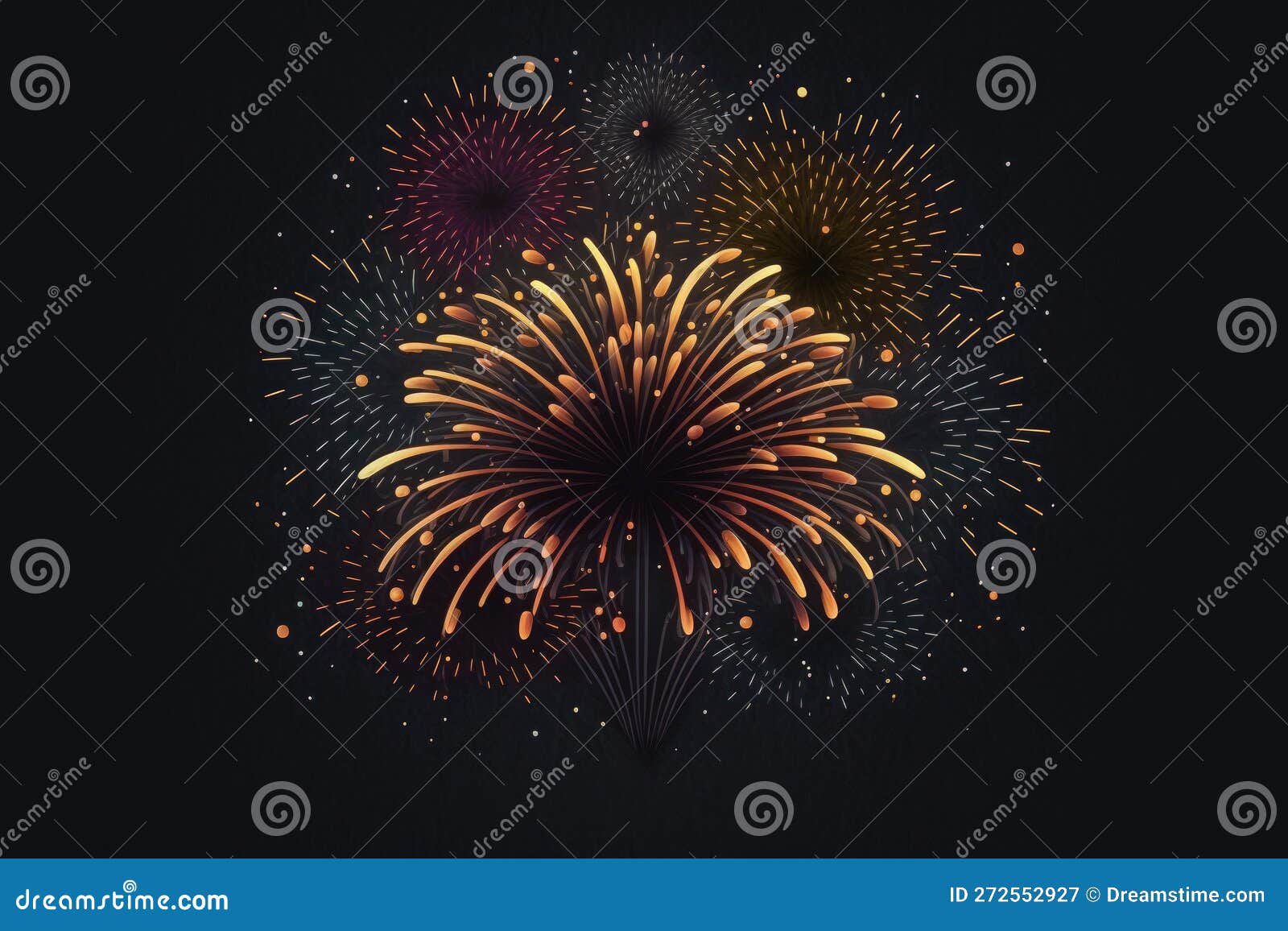 Stock Photo of Fireworks with a Dark Background Stock Illustration ...