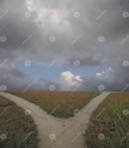 Stock Photo of Forked Path stock image. Image of directionright - 13247075