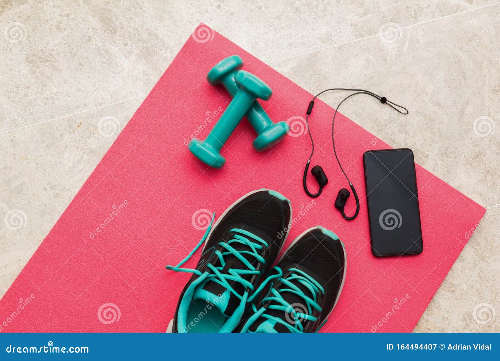 Stock Photo of Some Objects Related To Exercise at Home Stock Image ...