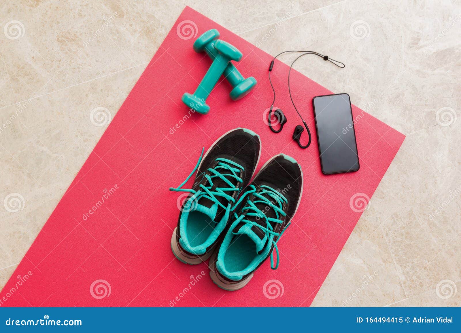Stock Photo of Some Objects Related To Exercise at Home Stock Image ...
