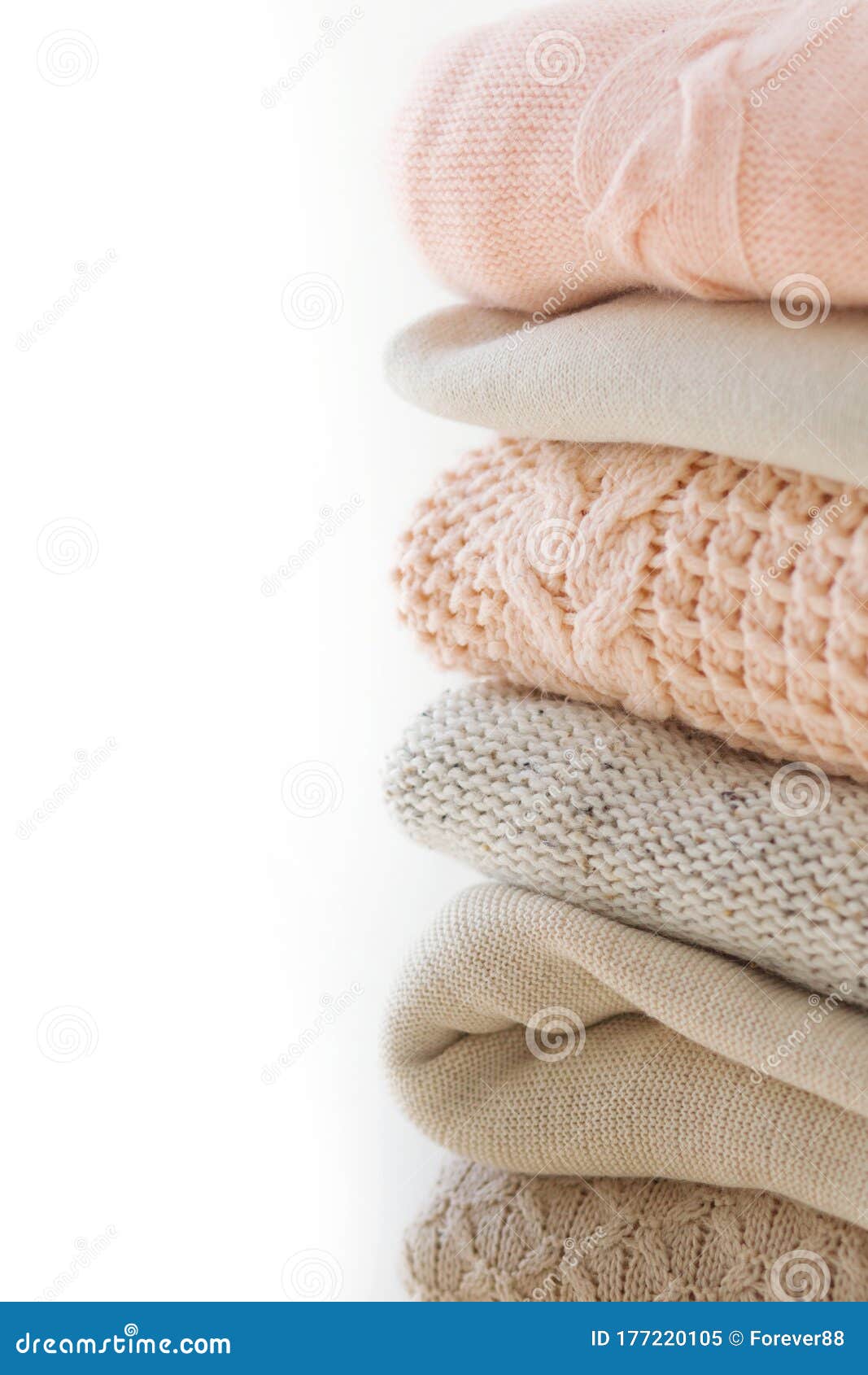 Stack of Cozy Knitted Sweaters Stock Image - Image of fabric, clothing ...