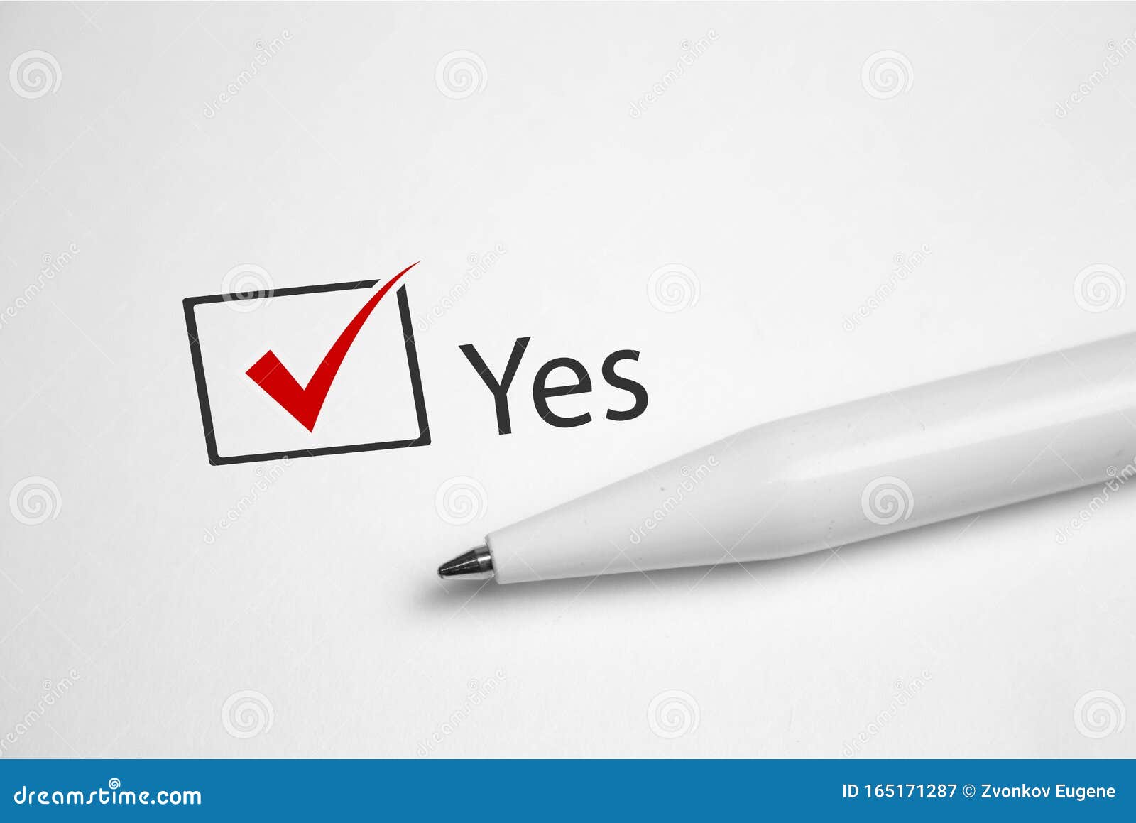 Stock Photo Yes Check Box Choice Yes Stock Image - Image of exam ...