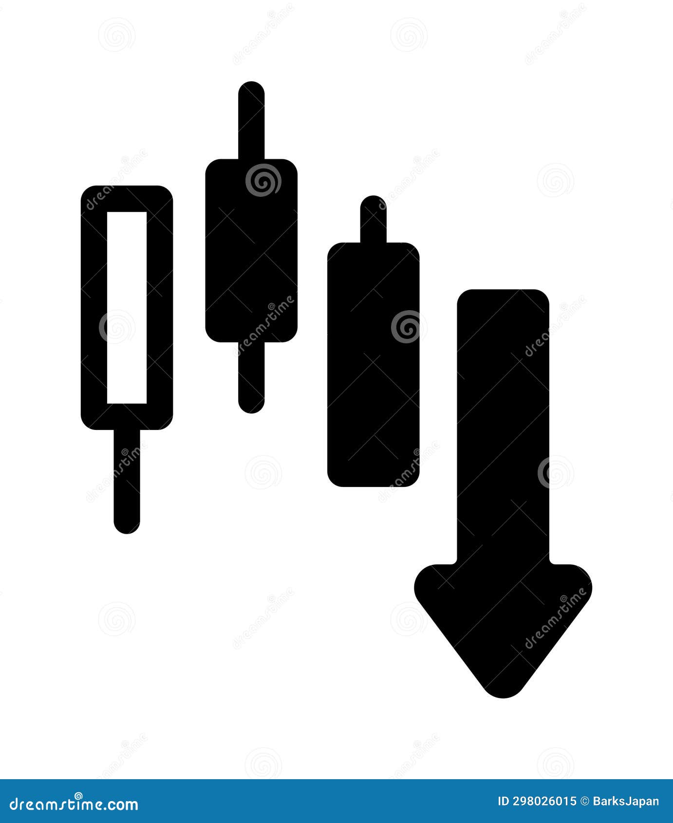 Stock Price Decline Icon Illustration Stock Vector - Illustration of ...