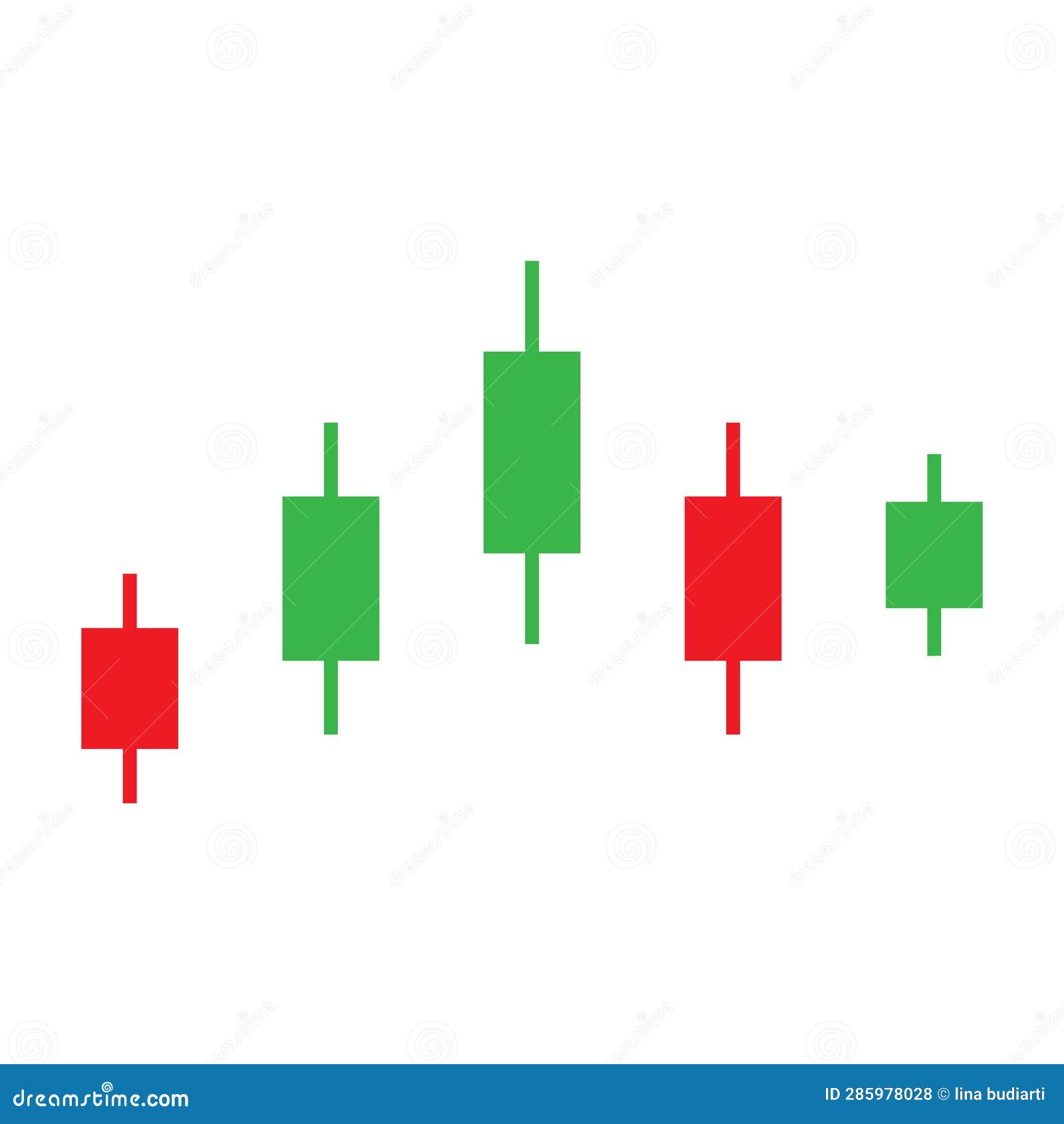 Stock Price Indicator Chart Icon Stock Vector - Illustration of candle ...