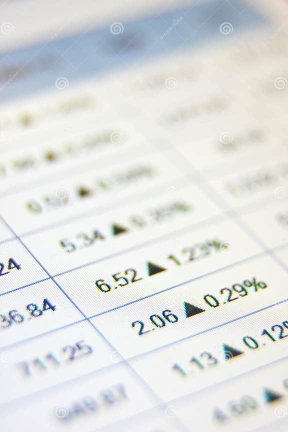 Stock rates stock photo. Image of exchange, data, orange - 7579868