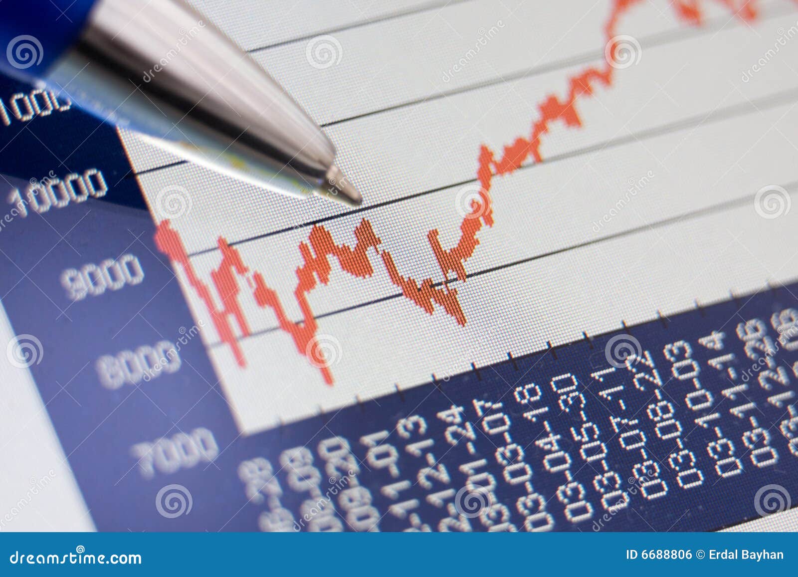 Stock rates chart stock photo. Image of news, trading - 6688806