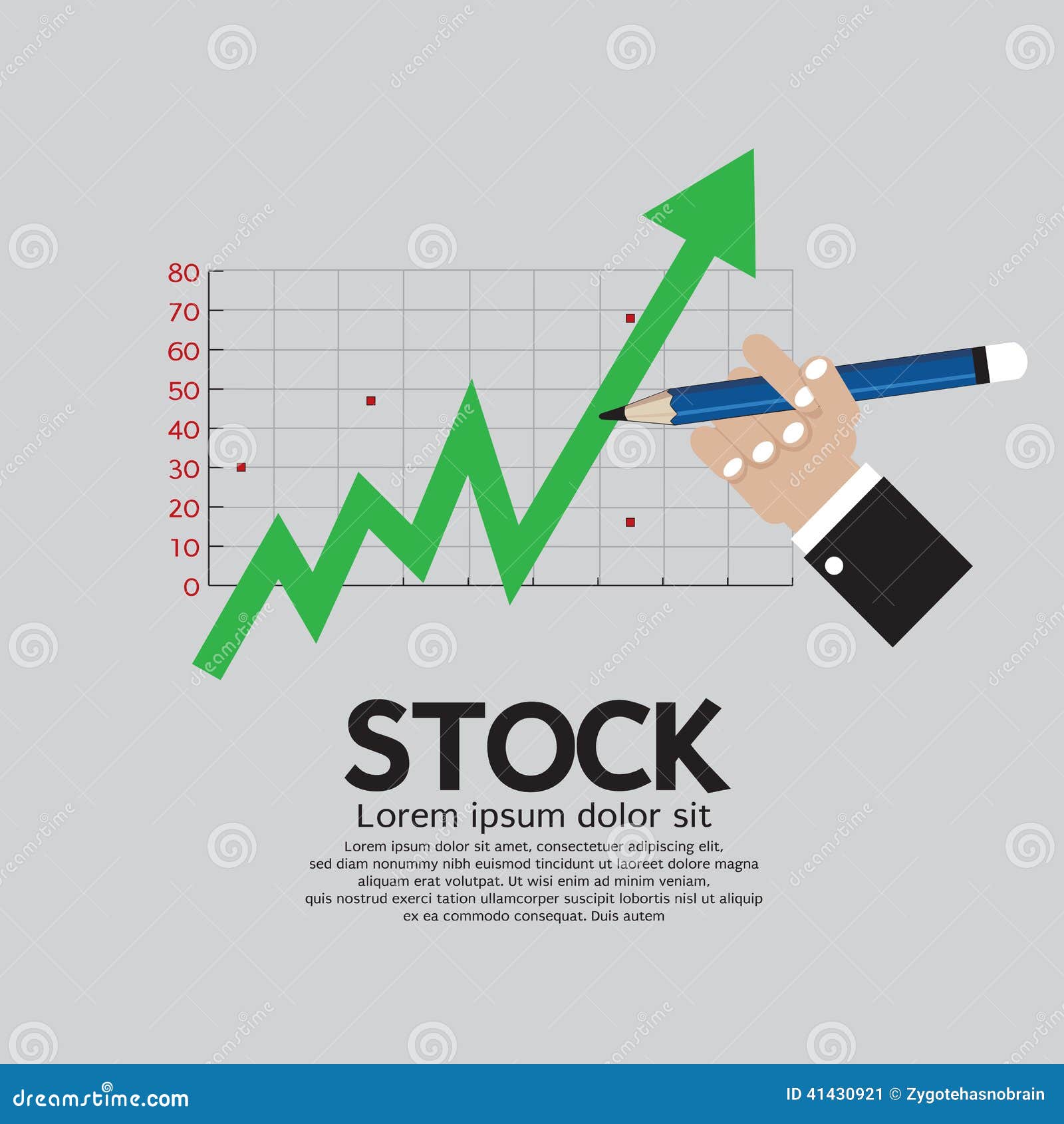 Stock Shares Rise stock vector. Illustration of positive - 41430921