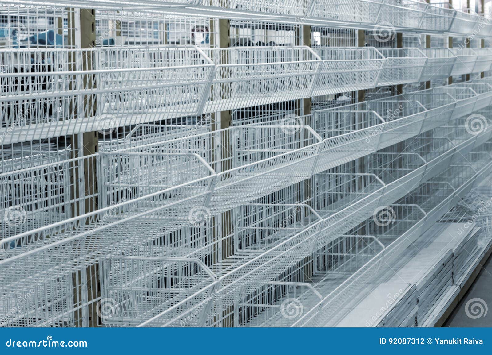 Stock Shelf in Shopping Store Stock Photo - Image of equipment, empty ...