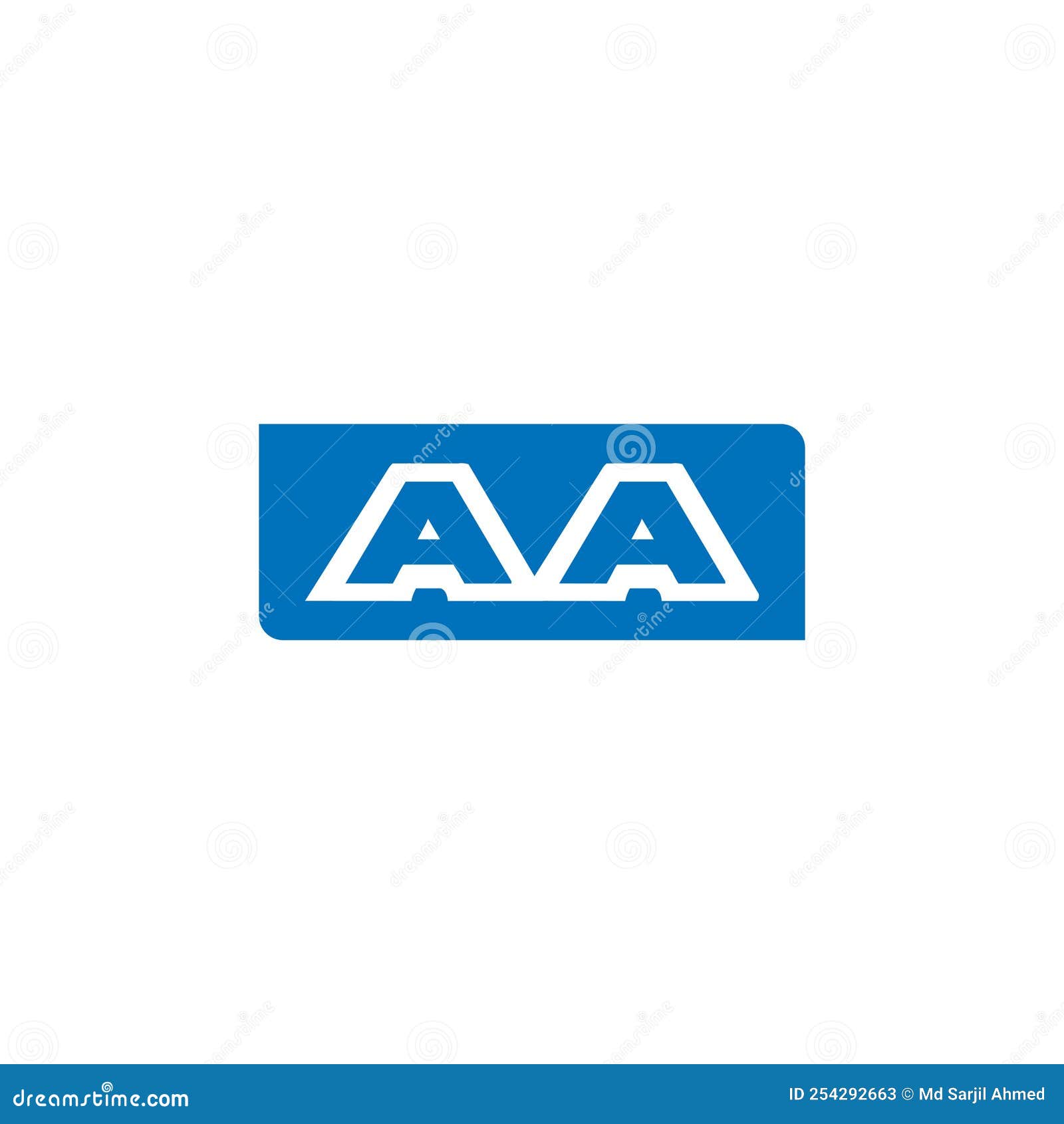Unique Letter AA Logo Design Stock Vector - Illustration of letter ...