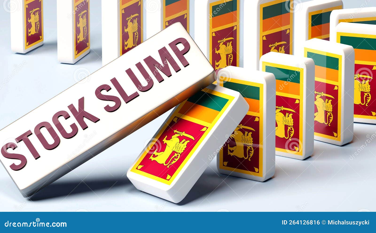 Stock Slump Causing Decline of Sri Lanka Stock Illustration ...