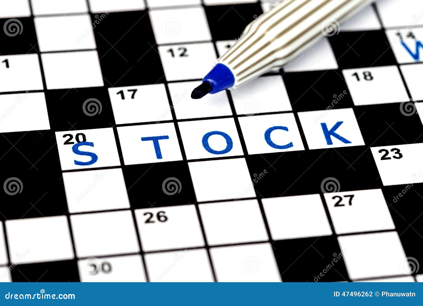 Stock in Solving Crossword Puzzle Stock Photo - Image of paper, solving ...