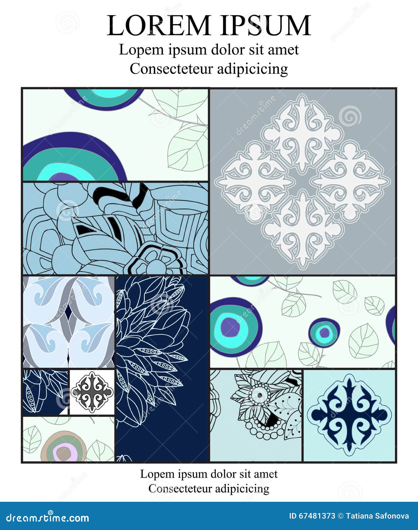 Stock Template for Brochure, Card, Cover, Book with Patch Stock ...