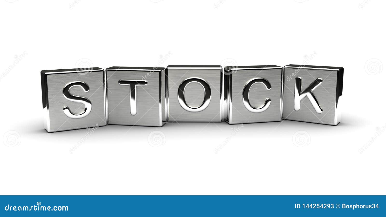 Stock Text on Metal Block stock illustration. Illustration of type ...