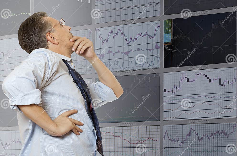 Stock Trader stock photo. Image of rear, information - 15924686