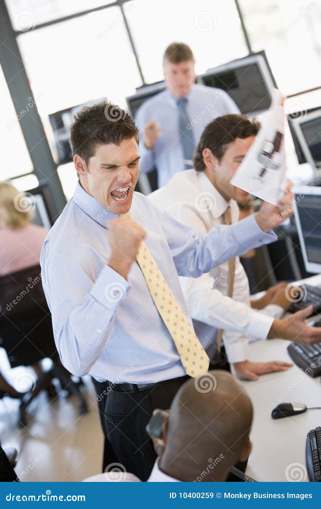 Stock Trader Happy with His Success Stock Image - Image of closing ...