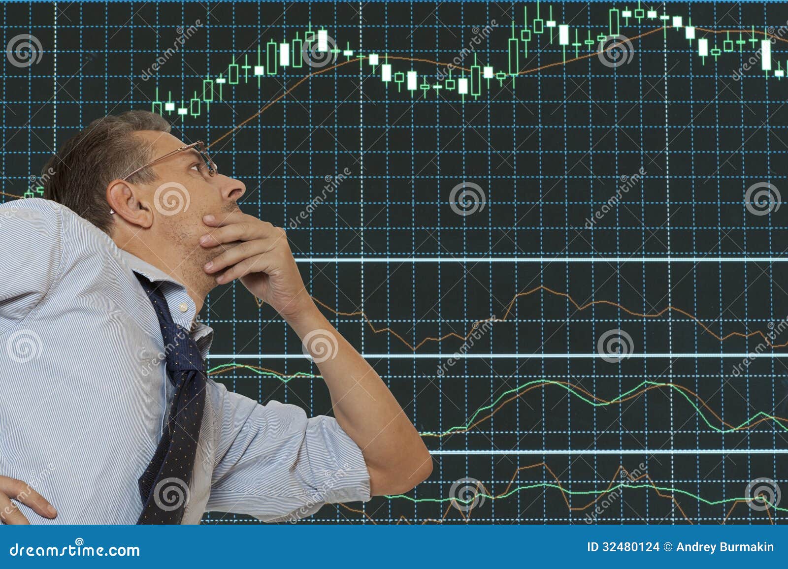 Stock trader stock photo. Image of rear, finance, caucasian - 32480124
