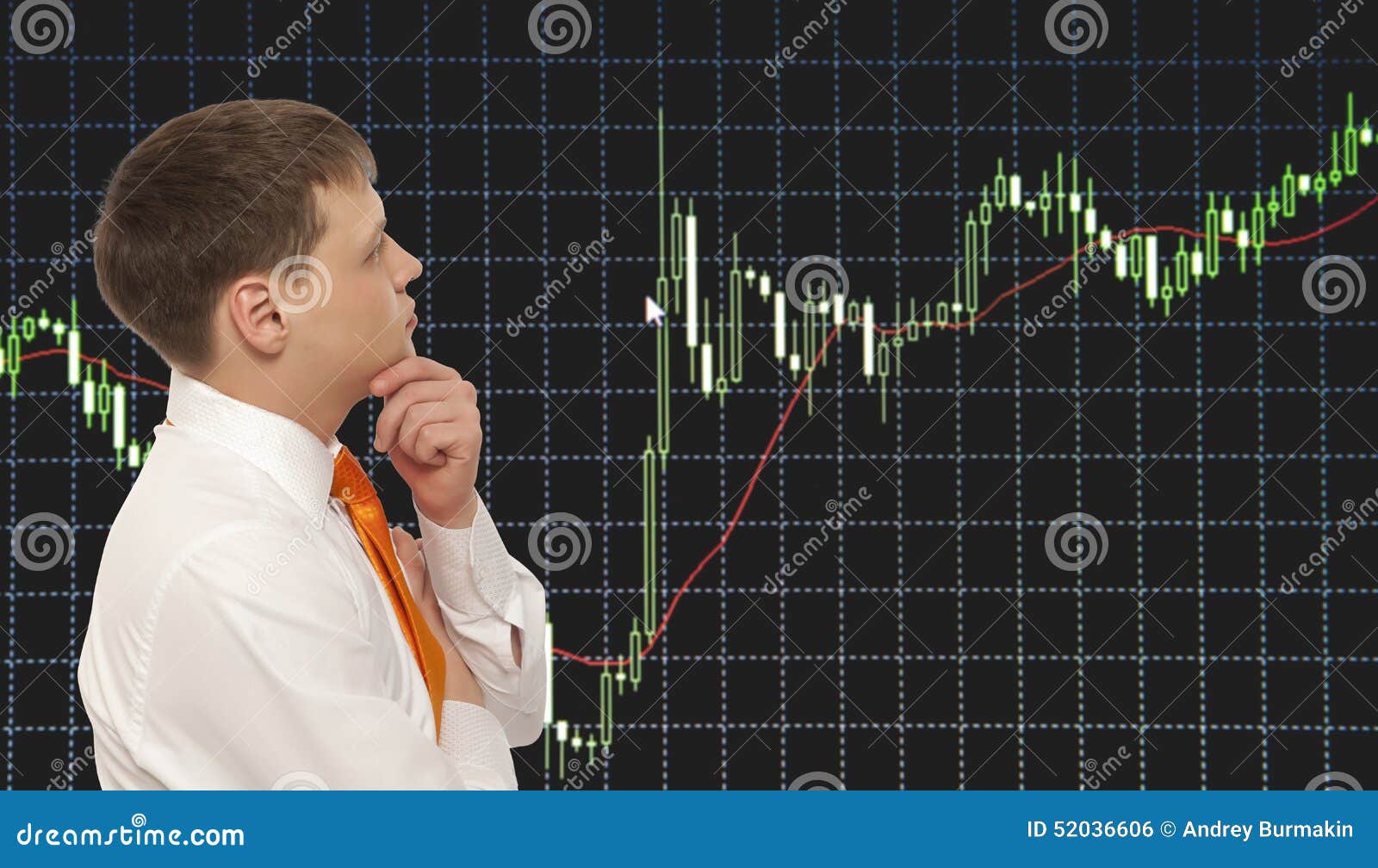 Stock trader stock photo. Image of rear, investment, back - 52036606