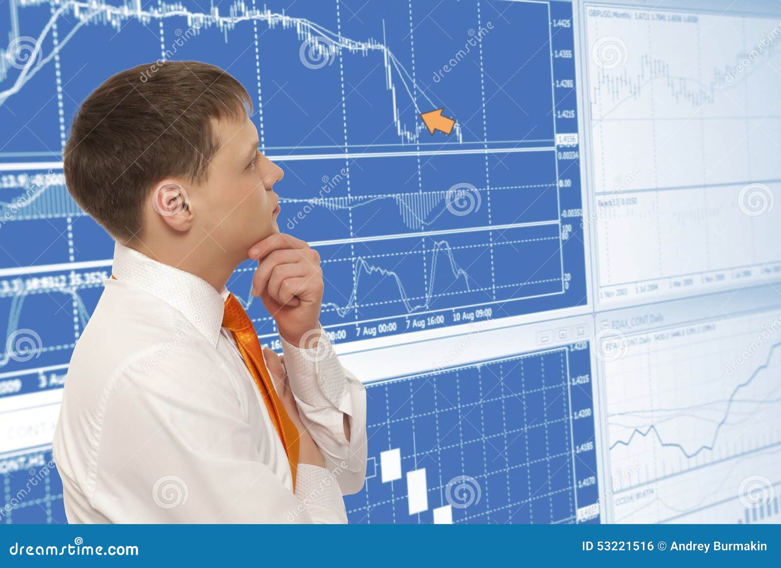 Stock trader stock photo. Image of broker, diagram, trader - 53221516