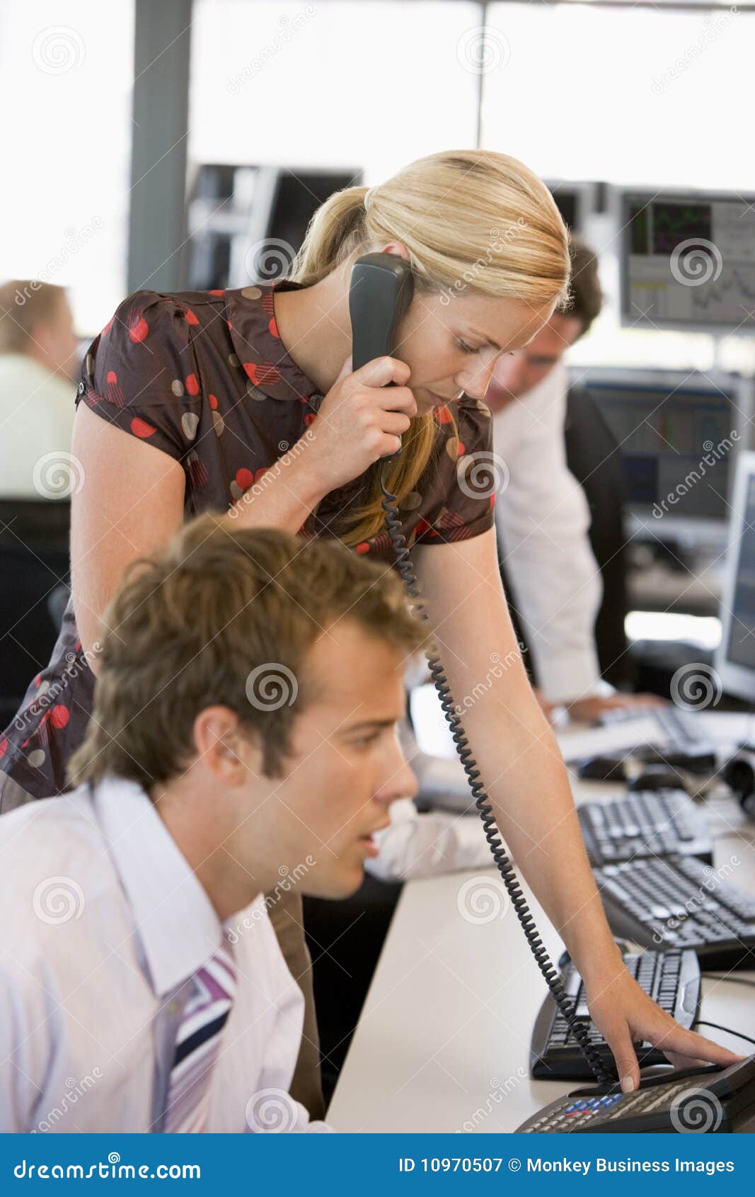 Stock Trader on the Phone stock image. Image of people - 10970507