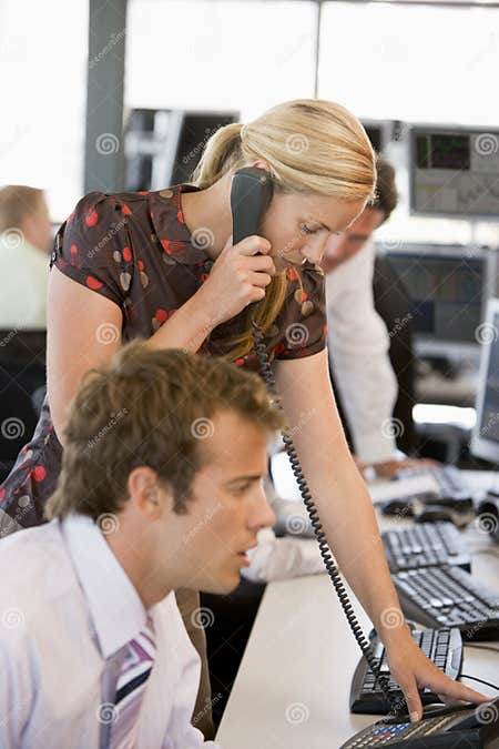 Stock Trader on the Phone stock image. Image of people - 10970507