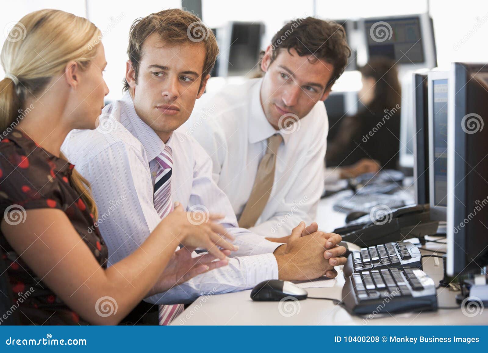 Stock Trader Team at Work stock photo. Image of caucasian - 10400208