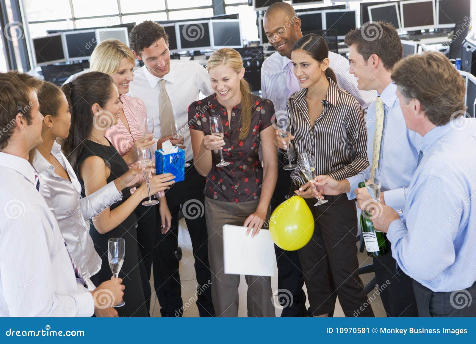 Stock Traders Celebrating in the Office Stock Image - Image of leaving ...