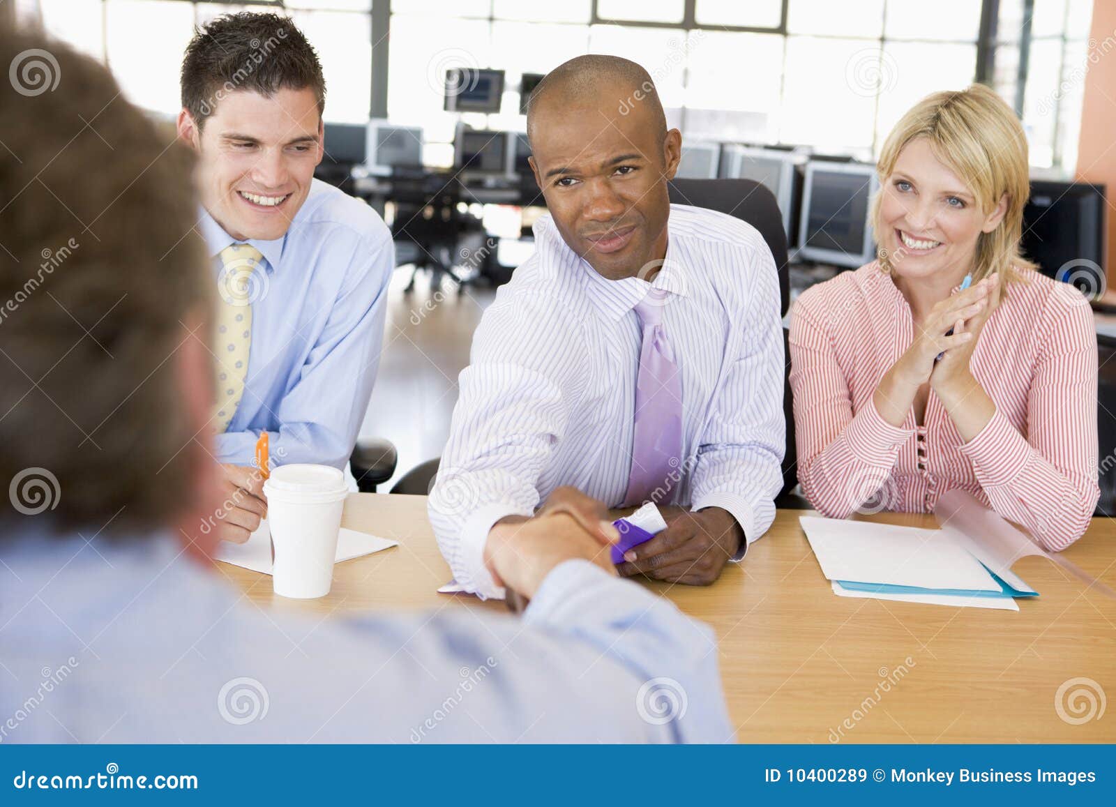 Stock Traders Conducting Interview Stock Image - Image of ethnic ...