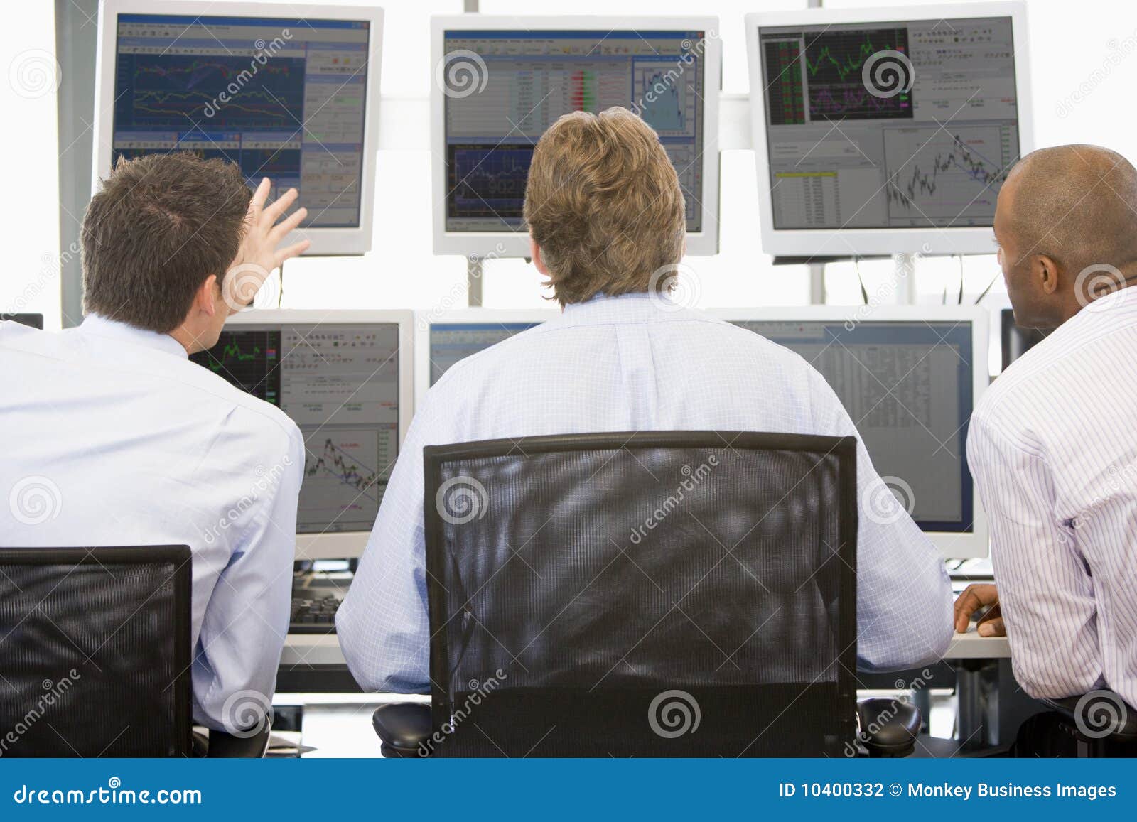 Stock Traders Viewing Monitors Stock Photo - Image of people, screen ...
