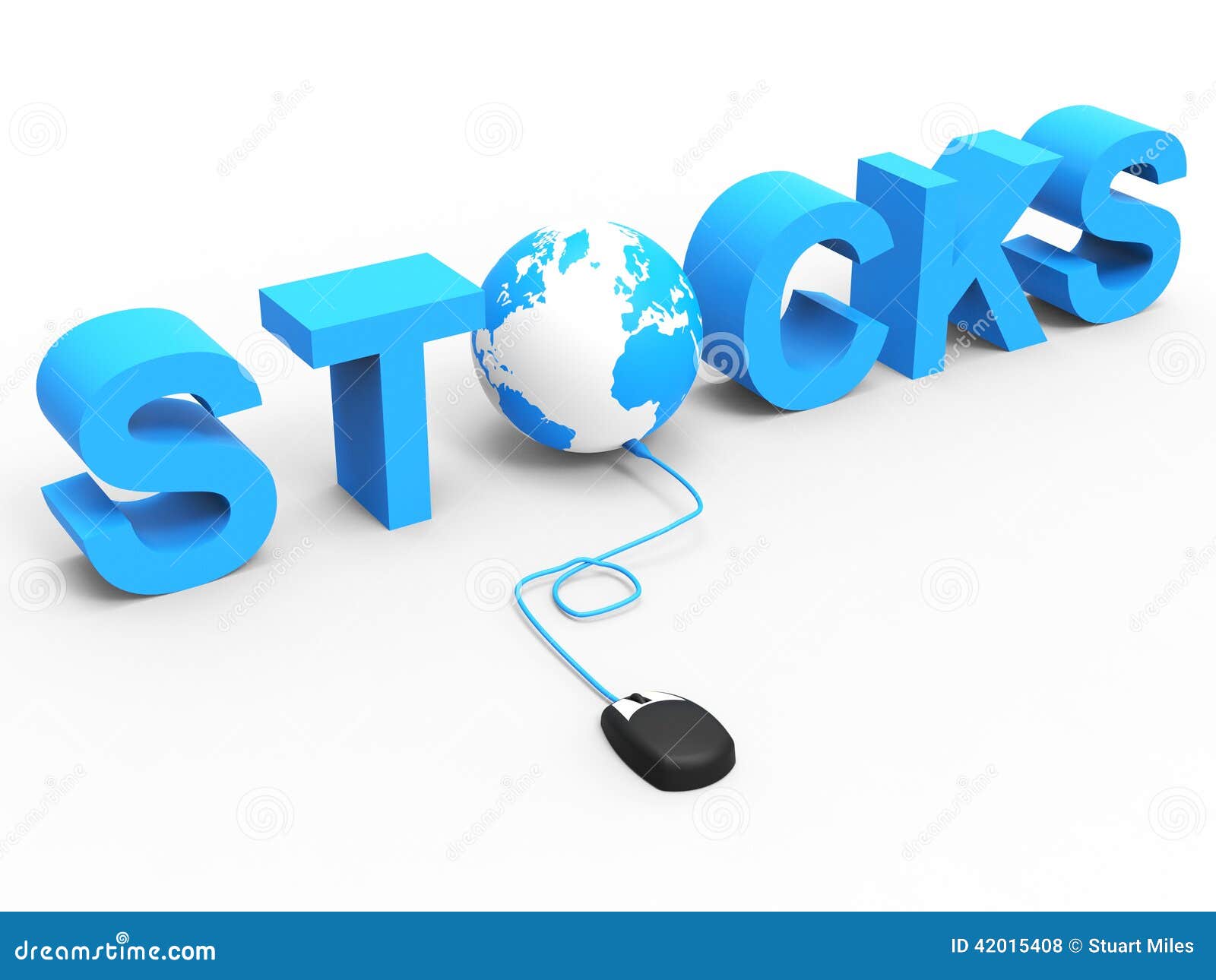 Stock Trades Represents World Wide Web and Bought Stock Illustration ...