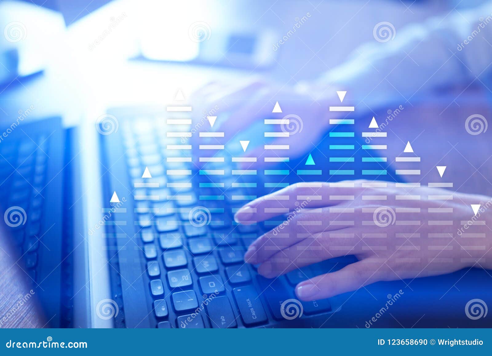 Stock Trading, Data Analysis Diagram, Chart, Graph on Virtual Screen ...