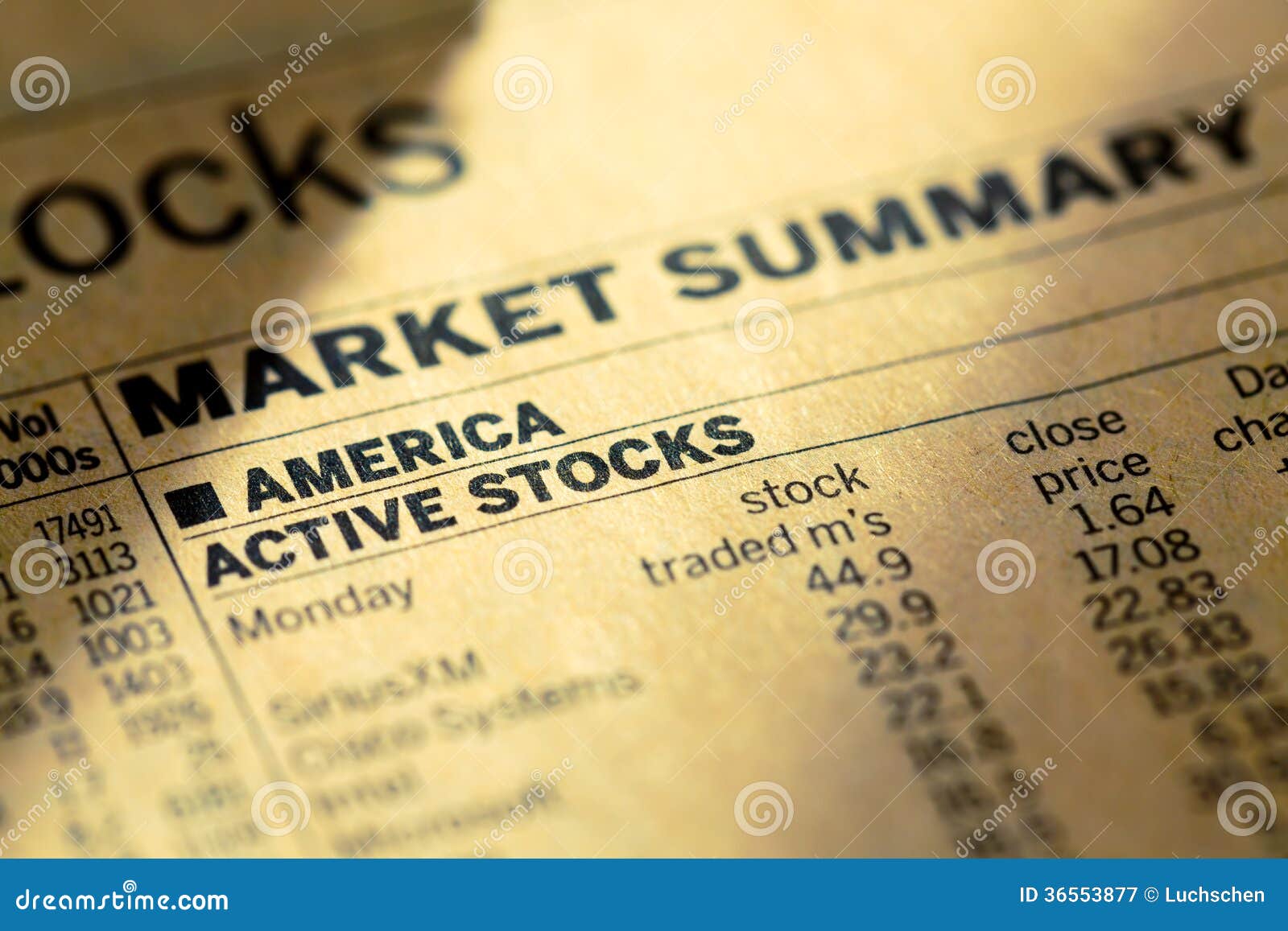 Stock Usa Market in the Newspaper Stock Image - Image of china ...