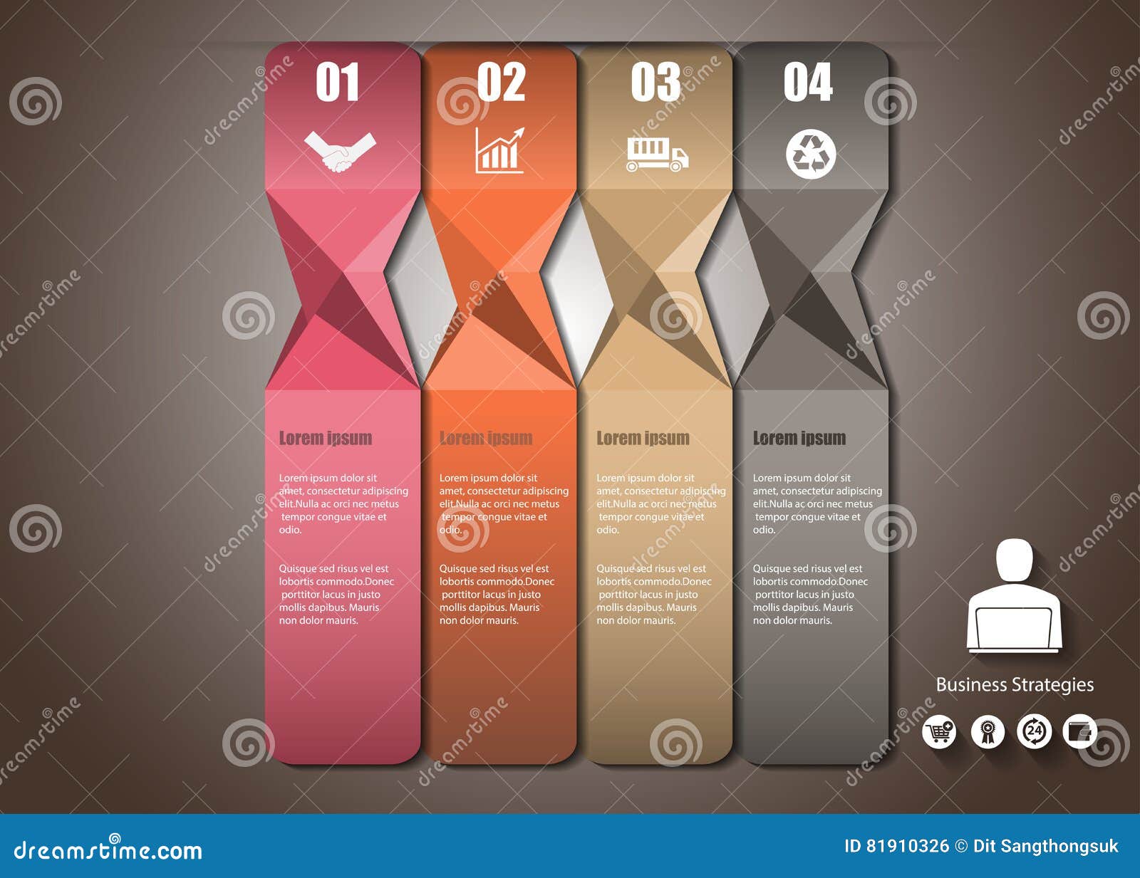 Stock Vector Business Info Graphics Workflow Template Twist Label ...