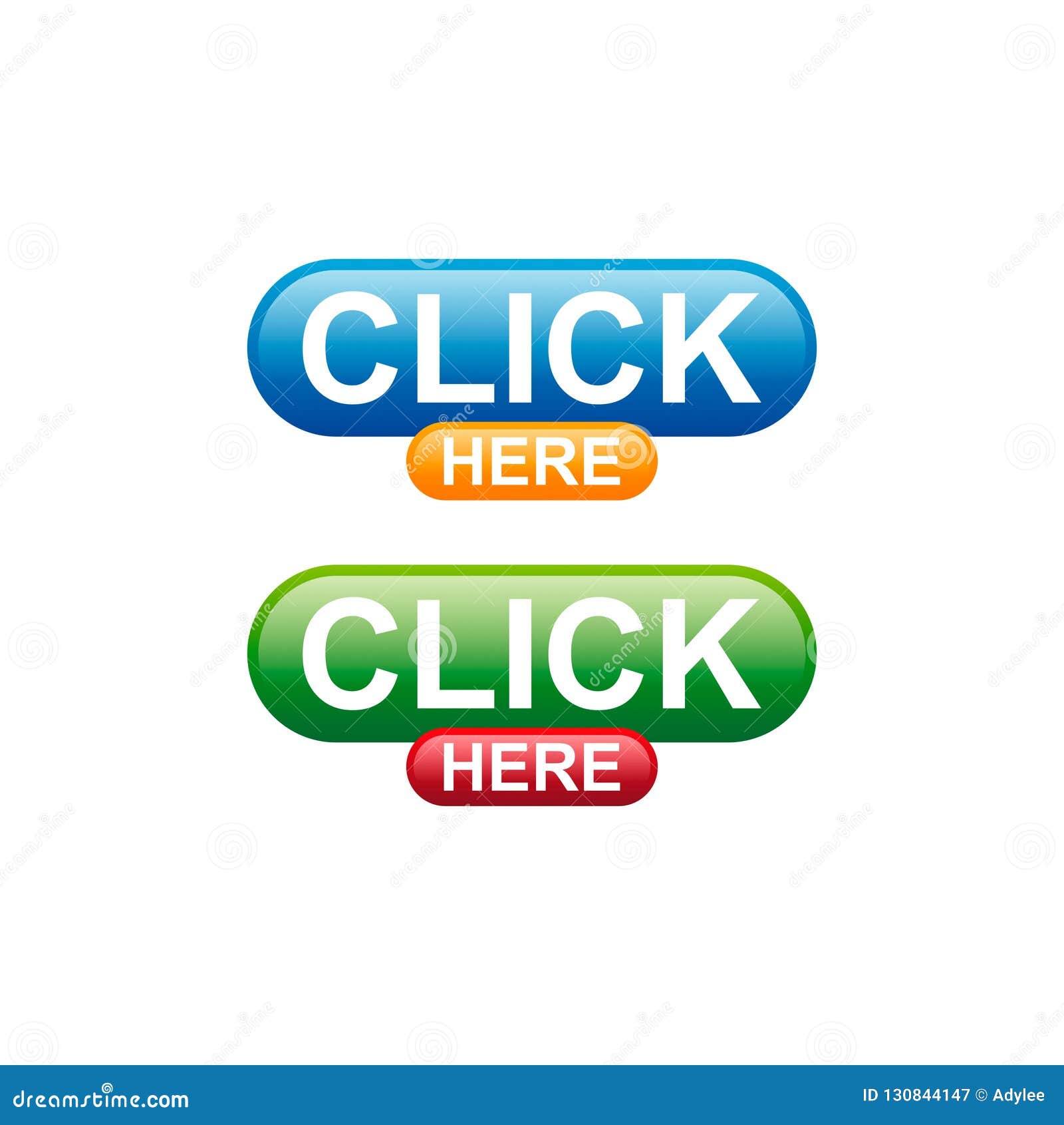 Click Here Button Blue Png