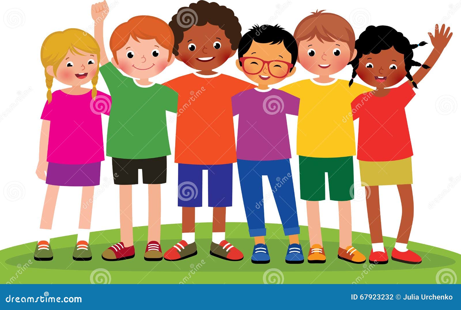 Stock Vector Cartoon Illustration of a Group of Children Friends Stock ... Stock Vector Cartoon Illustration of a Group of Children Friends Stock ...