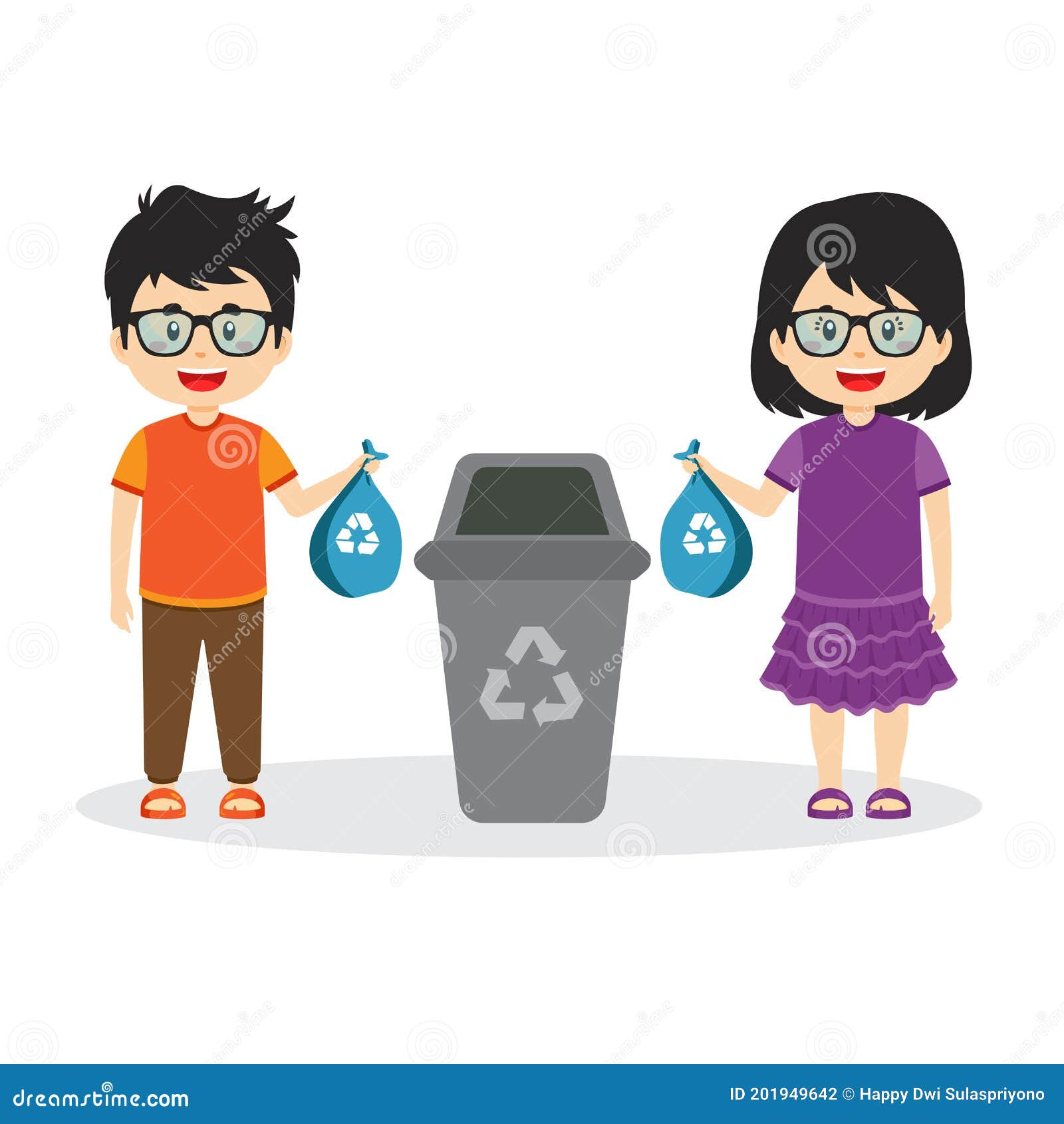 Stock Vector Characters Throwing Trash Stock Vector - Illustration of ...
