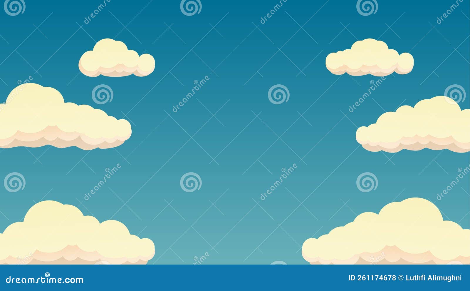 Clouds on Subtle Gradient Blue Sky Background Stock Vector Stock Vector ...
