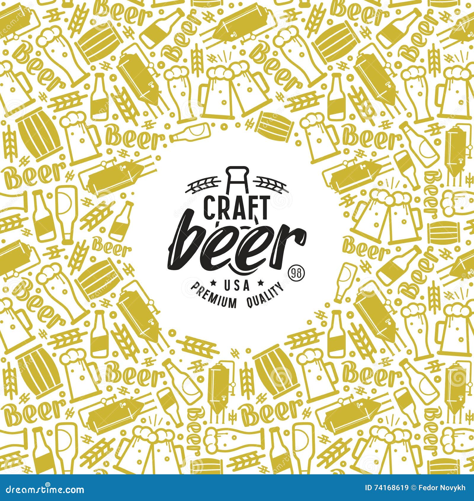 Stock Vector Craft Beer Brewery Frame and Label Stock Vector ...