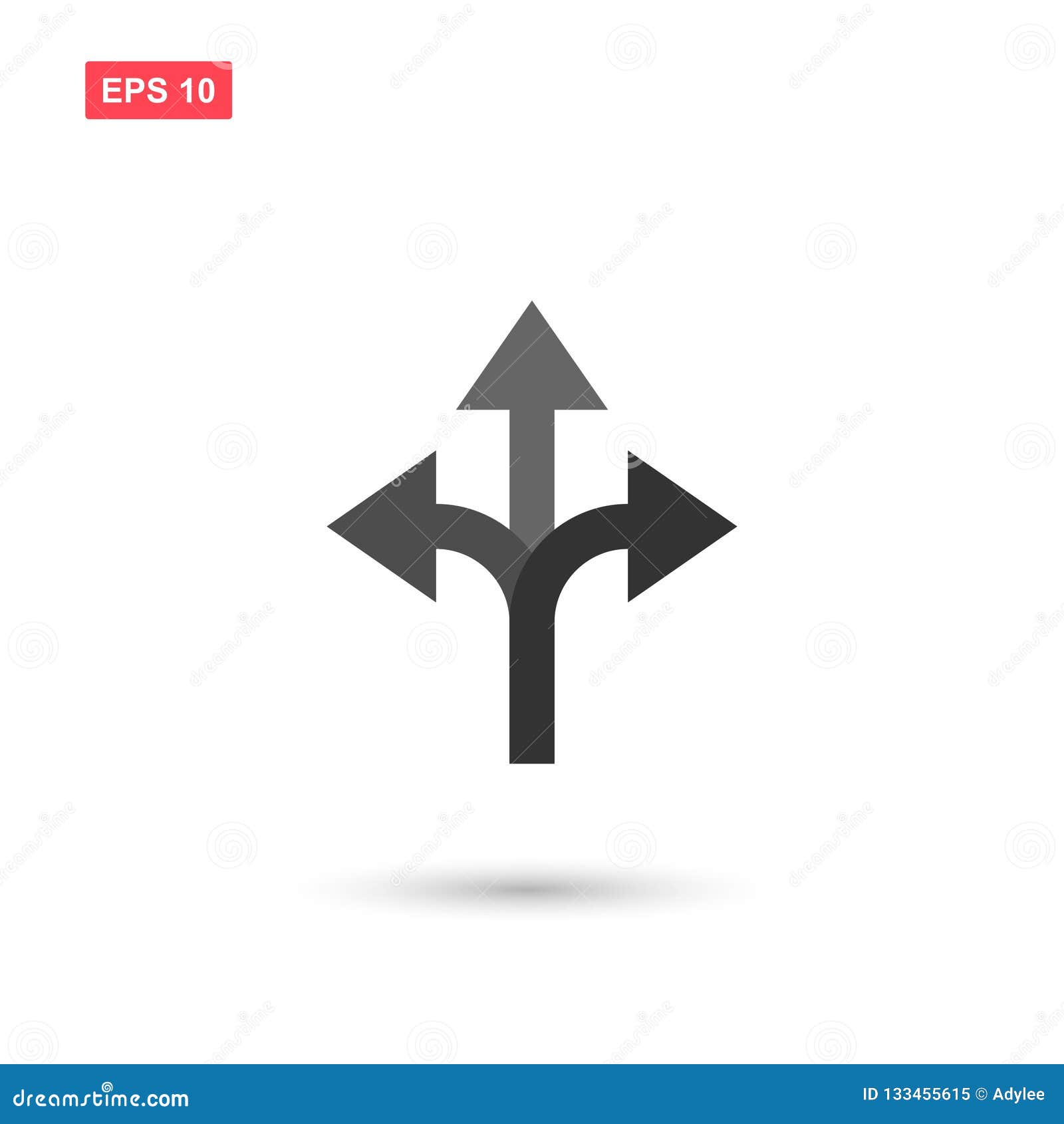 Three Direction Sign Vector Design Isolated 1 Stock Vector ...