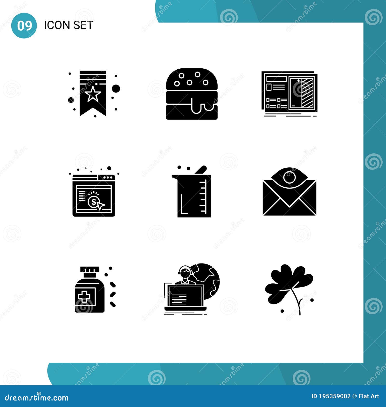 Stock Vector Icon Pack of 9 Line Signs and Symbols for Chemistry ...