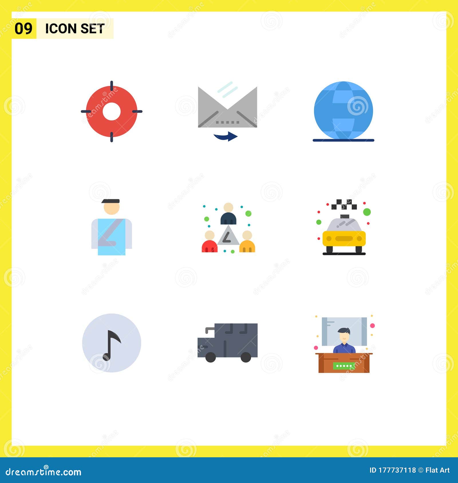 Stock Vector Icon Pack of 9 Line Signs and Symbols for Headcount ...