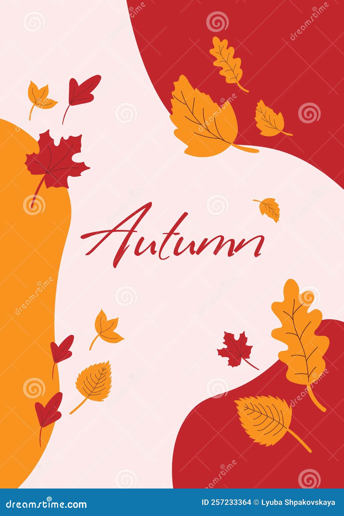 Stock Vector Illustration with Autumn Falling Leaves. Autumn Design ...