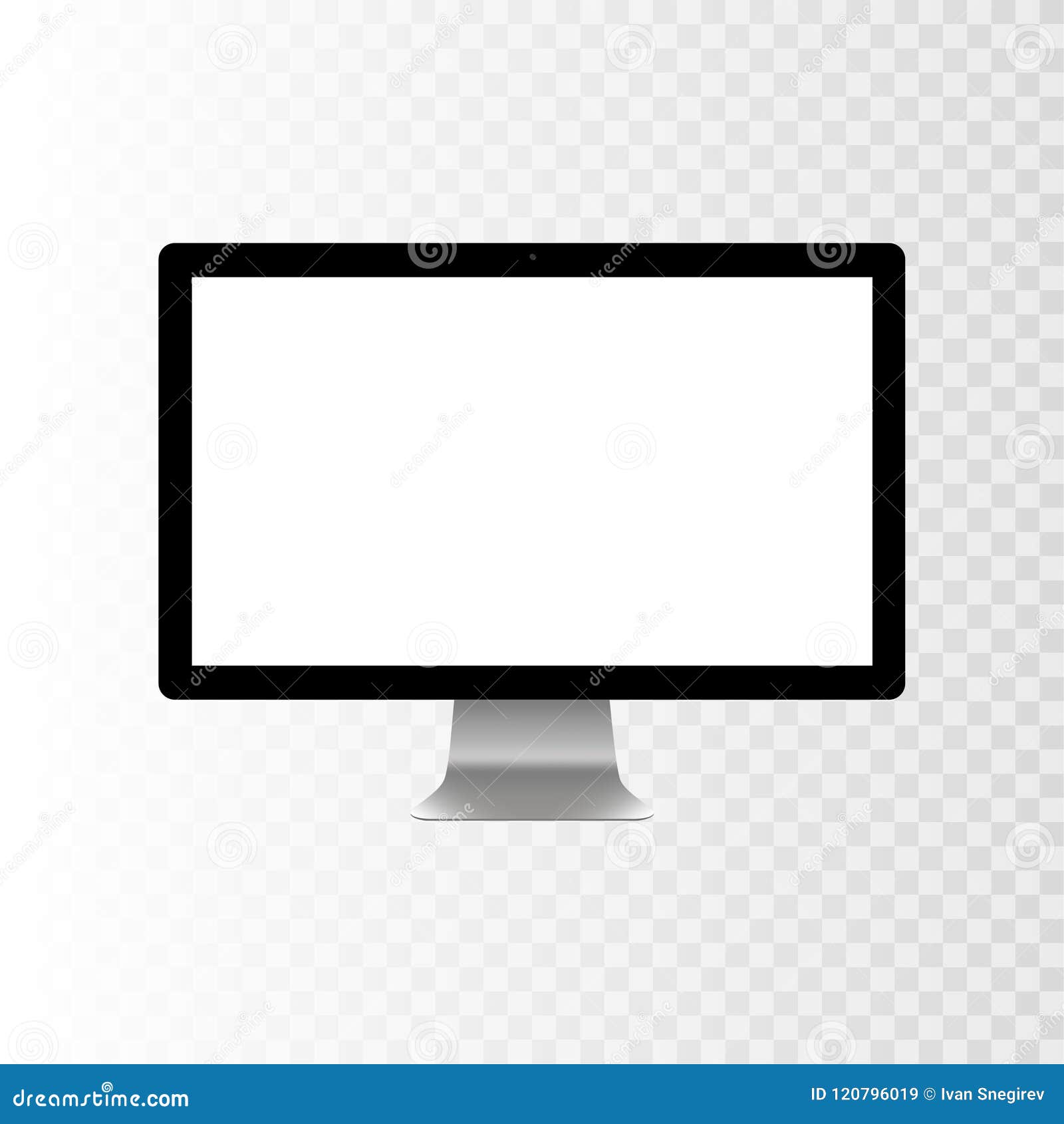 Stock Vector Illustration Realistic Personal Desktop Computer, PC ...